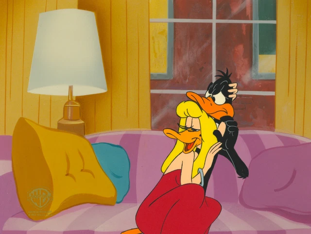 Looney Tunes Daffy Duckmelissa Duck Original Production Cel Quackbusters Movie £46885