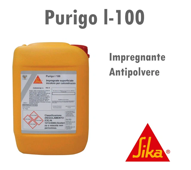 PURIGO L 100 SIKA 5 kg Impregnante Superficiale Antipolvere Pavimenti ...