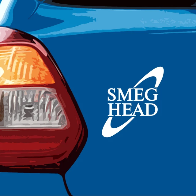 SMEG HEAD RED Dwarf Fan-Art 7 anni-Vinile Auto Adesivo Decalcomania ...