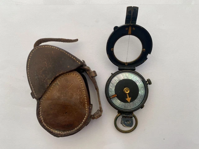 WW1 MILITARY COMPASS dated 1917 with Original Leather Case £10.00 ...