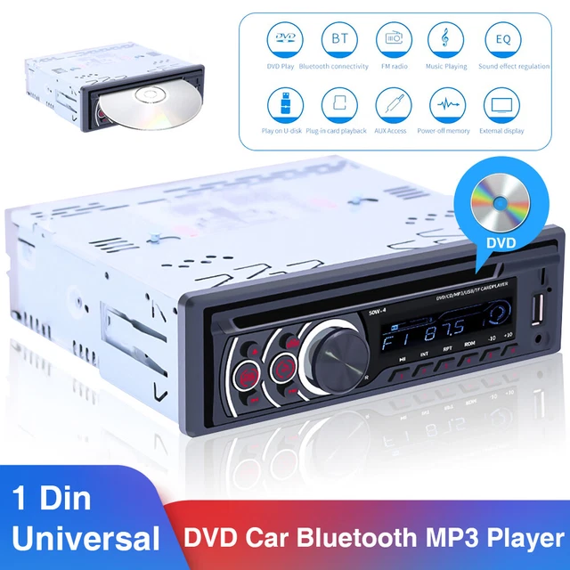 CAR DVD CD Player Bluetooth AUX USB TF FM MP3 Single Din In-dash FM ...