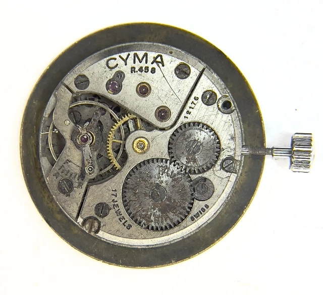 MOUVEMENT CYMA R.458 Pour Pièce De de Rechange Largeur de Cadran 28.3MM ...