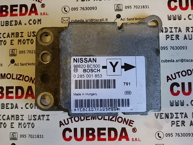 CENTRALINA COMANDO AIRBAG Nissan Micra K12 98820 BC500Y 0285001853 EUR ...
