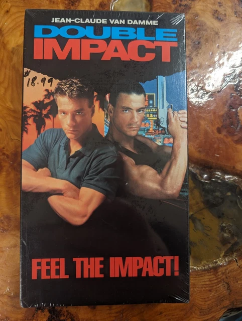 DOUBLE IMPACT JEAN-CLAUDE Van Damme Original Sealed VHS Tape 1991 Stone ...