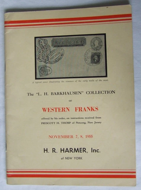 CATALOGO ASTE FRANCOBOLLI Harmer - ""Barkhausen"" Western Franks - New ...
