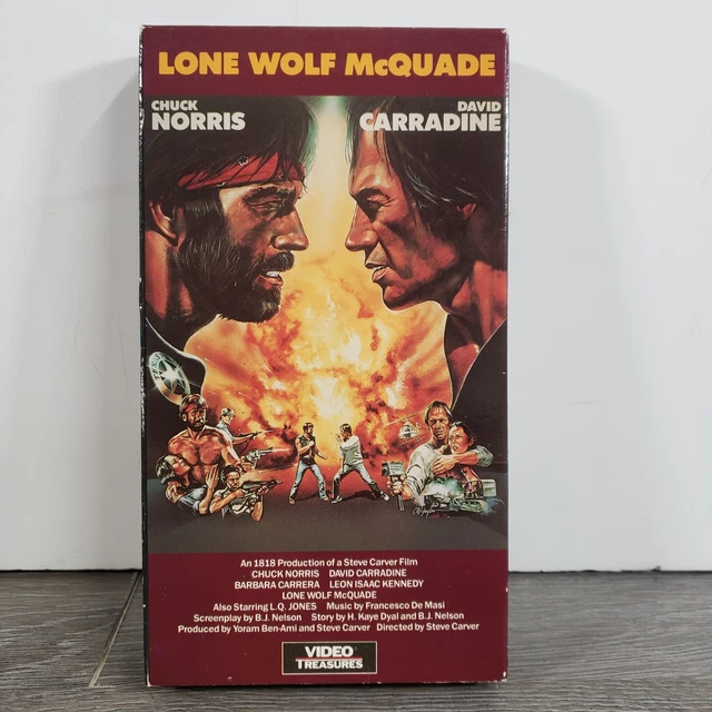 LONE WOLF MCQUADE VHS 1983 Action Drama Chuck Norris David Carradine ...