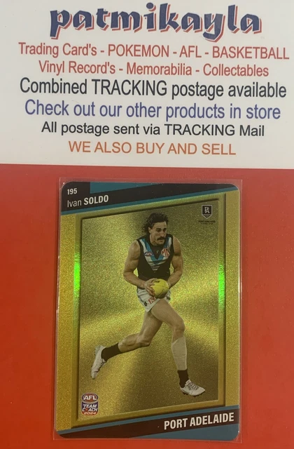 2024 AFL TEAMCOACH Port Adelaide Gold Card Ivan Soldo 195 EUR 2,95 ...