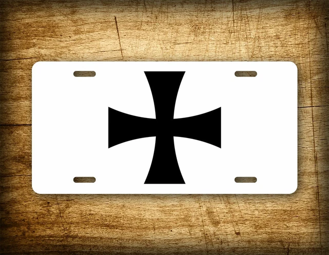 WWI GERMAN VEHICLE Identification Cross License Plate WW1 Military Auto ...