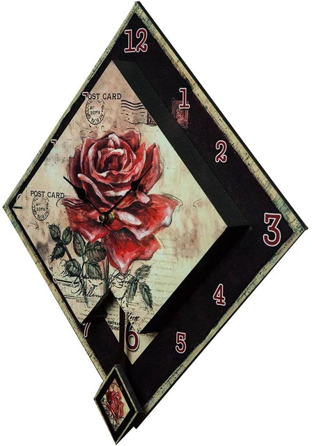 PETIT BISCUIT HORLOGE Pendule À Suspendre En Bois MDF Mécanisme Pile ...