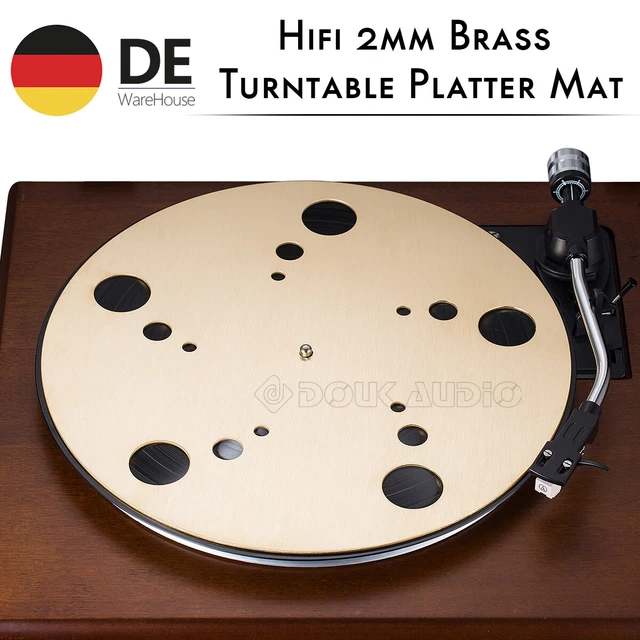 BRASS TURNTABLE PLATTER Mat Plattenteller-Matte LP Vinyl Record Player ...