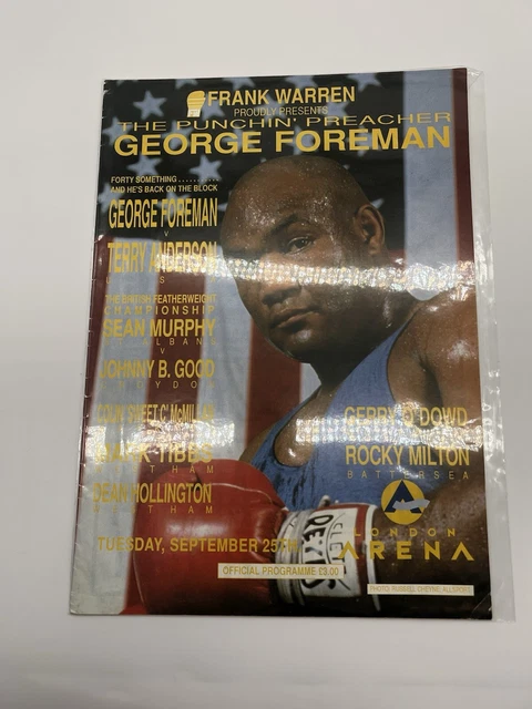 GEORGE FOREMAN VS Terry Anderson Boxing Program £45.00 - PicClick UK