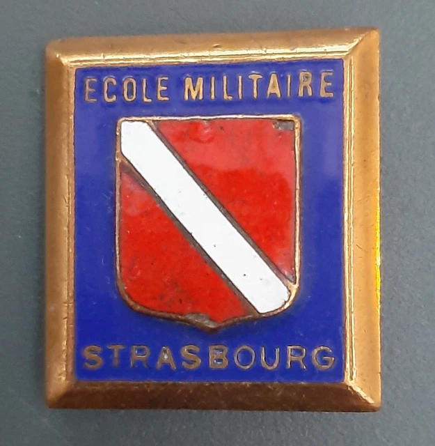 INSIGNE ÉMAIL ECOLE MILITAIRE de STRASBOURG 1960 Drago Paris ORIGINAL BADGE EUR 11,99 - PicClick FR