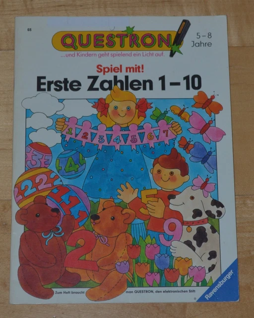 QUESTRON HEFT NUMMER 03, Spiel mit! Erste Zahlen 1-10, 5-8 Jahre EUR 25 ...