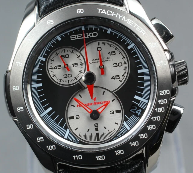 [TOP MINT BOX] SEIKO Kinetic Chronograph SBHV005 7L22-0AP0 Honda Racing ...