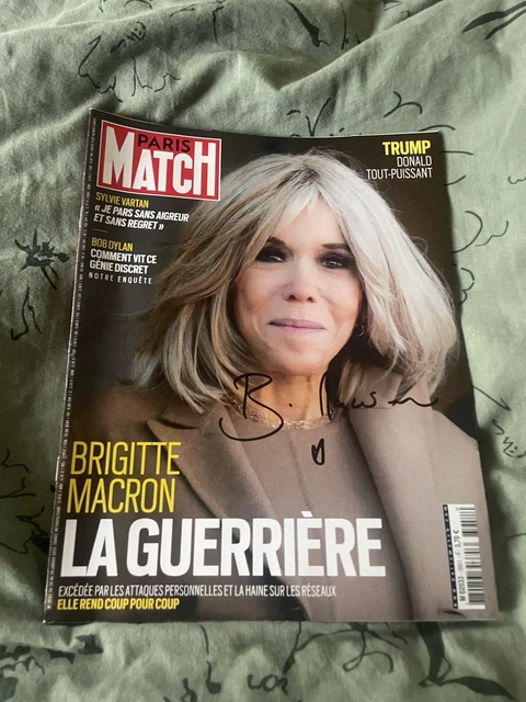 MAGAZINE PARIS MATCH Brigitte Macron Autograph Dedicace Rare EUR 40,00 ...