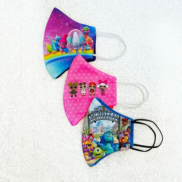 MONSTERS INC TROLLS LOL Surprise Face Mask Adult Child Filter Washable ...