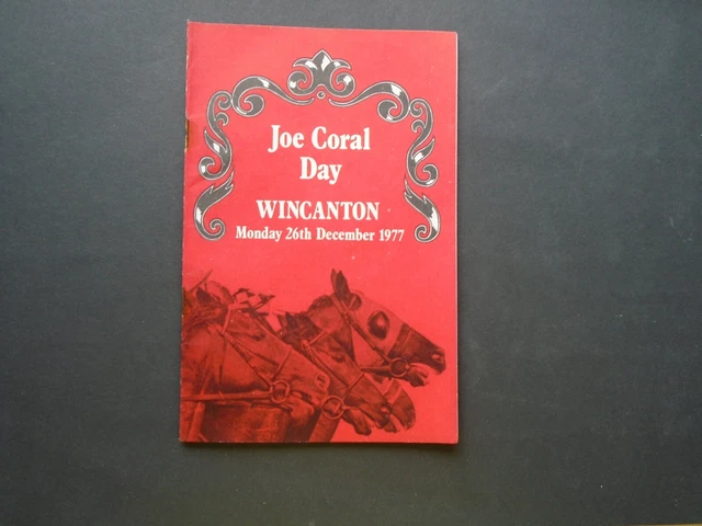 RACECARD: WINCANTON'S JOE Coral Day On Monday 26Th December 1977 £4.88 ...