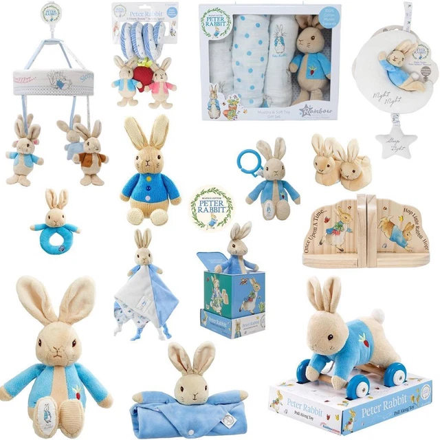PETER RABBIT SOFT Toy, Ring Rattle, Cot Spiral, Comforter Cot Mobile ...