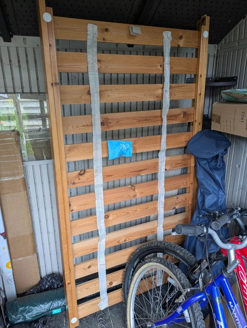 SINGLE WOODEN BED frame (old and worn, but works fine) £20.00 - PicClick UK