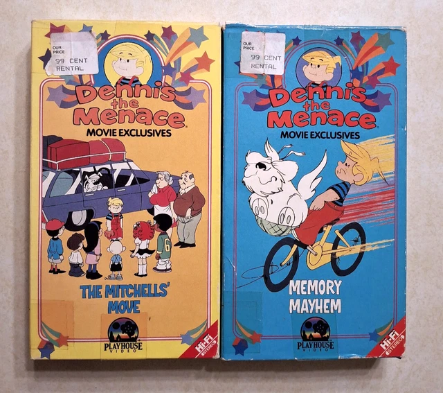 DENNIS THE MENACE Cartoon TV Show VHS Lot 1980s Memory Mayhem Mitchells ...