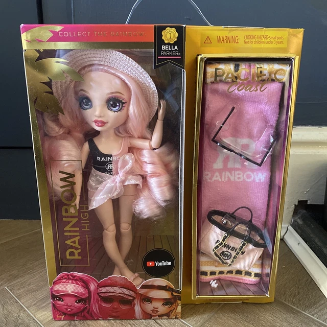 RAINBOW HIGH PACIFIC Coast Bella Parker Fashion Doll Pink Hair Summer ...