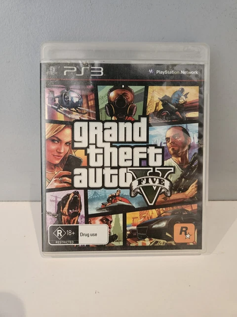 GRAND THEFT AUTO 5 Five GTA Sony PlayStation 3 Game COMPLETE W/MAP MINT ...