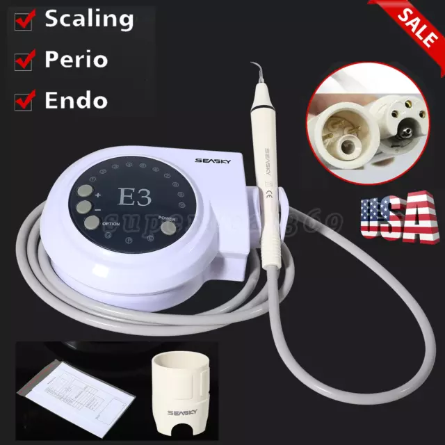 Ultrasonic Dental Piezo Endo Scaler Handpiece 5 Tips Scaling Fit Ems
