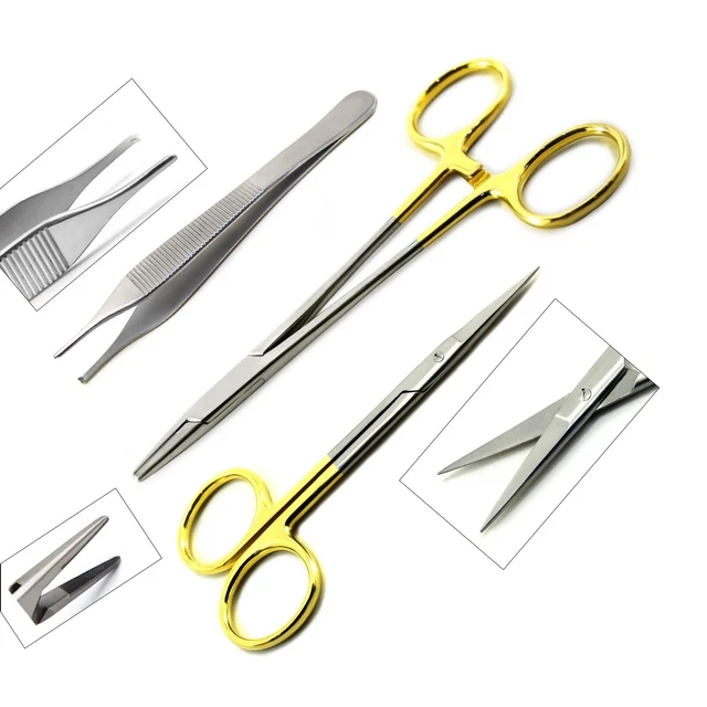 PROFESSIONAL SUTURE REMOVAL Kit TC Mayo Hegar Needle Holder Surgical ...