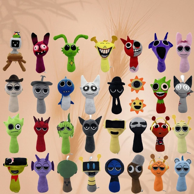 SPRUNKI PLUSH, 10'' Sprunky Wenda and Gray Plushies,Sprunk Soft Stuffed ...