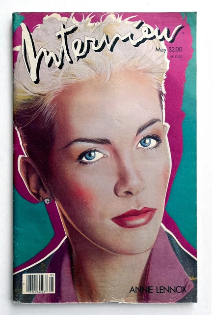 ANDY WARHOL'S INTERVIEW - May 1985 Issue - Cover: Annie Lennox £15.98 - PicClick UK