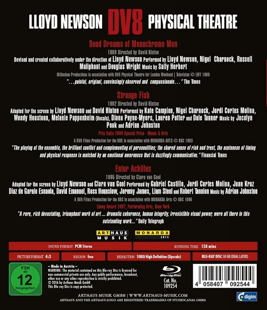 LLOYD NEWSON DV8 Physical Theatre (DVD) Johnston (US IMPORT) £29.27 ...