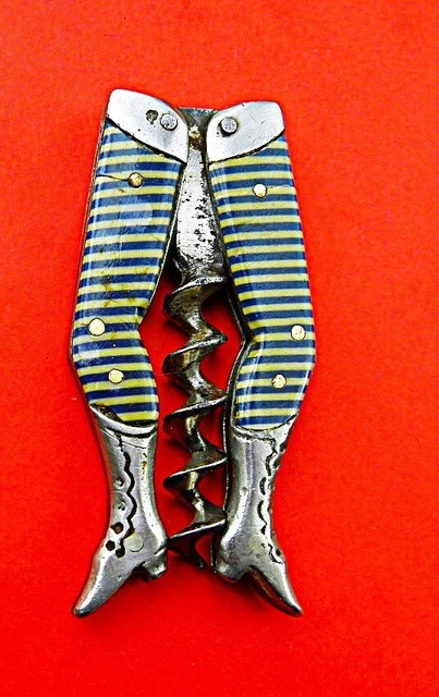 ANCIEN TIRE BOUCHON Jambes Lady legs Cancan Corkscrew cavatappi EUR 90 ...