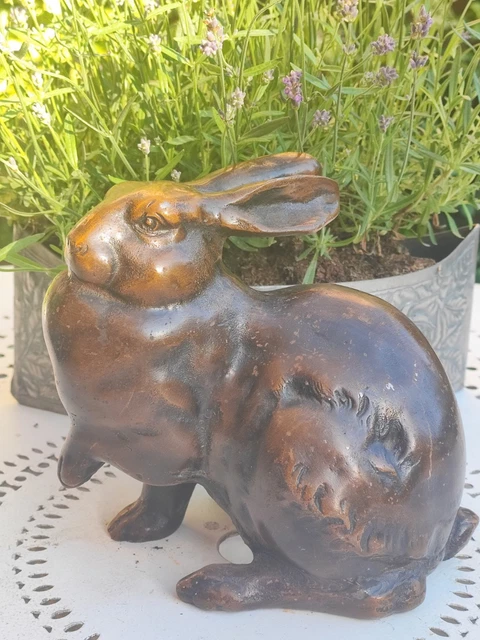 ANCIEN ET GRAND bronze lapin lièvre asiatique japon EUR 660,00 ...