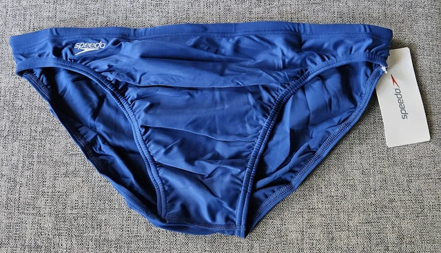 SPEEDO MENS SWIMWEAR Lycra Brief Briefs Trunks Blue 5cm AUS 2XL 20 ...