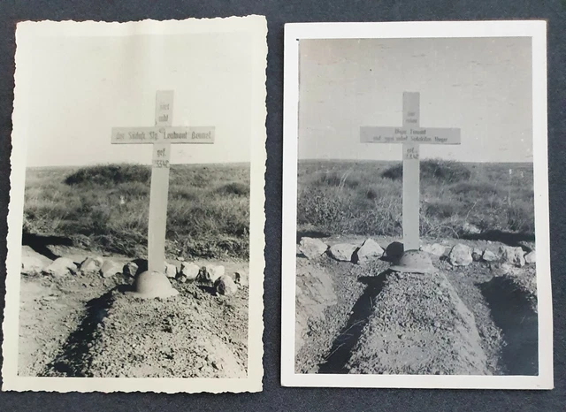 WW2 ORIGINAL PHOTO Of Luftwaffe Saaf Dead Aircrew Buried By Germans ...