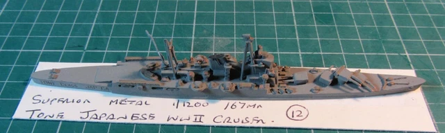 TONE JAPANESE WWII Cruiser by Superior, Scale 1/1200 1/1250 Ship Model ...