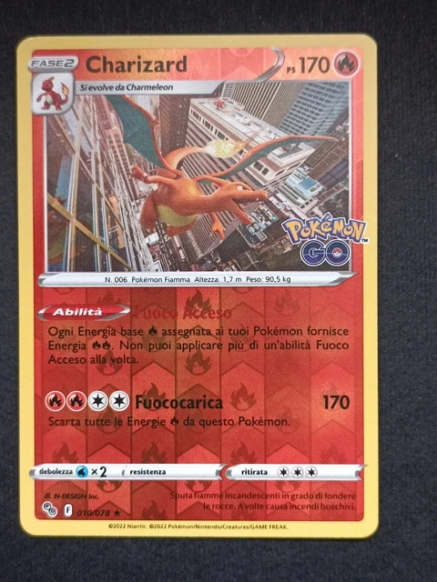 CARTA POKÉMON - Charizard Reverse Holo 010/078 - Rara Ita - Pokémon Go ...