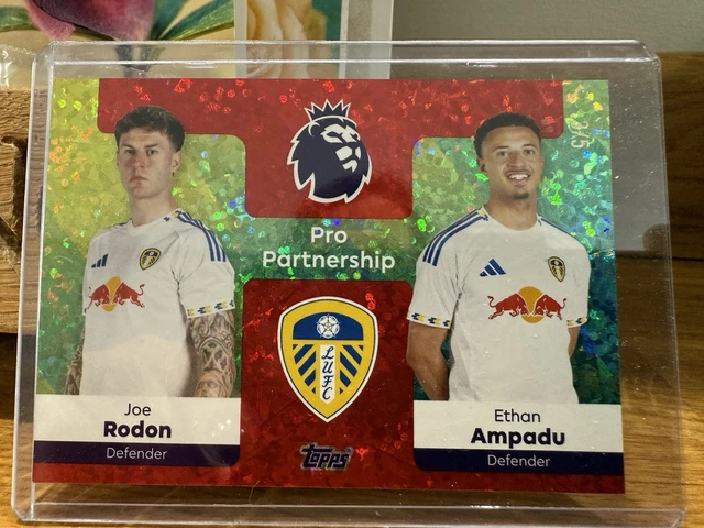 3/5 NUMBERED TOPPS 2025/2026 Joe Rodon Ethan Ampadu Leeds Partnership ...