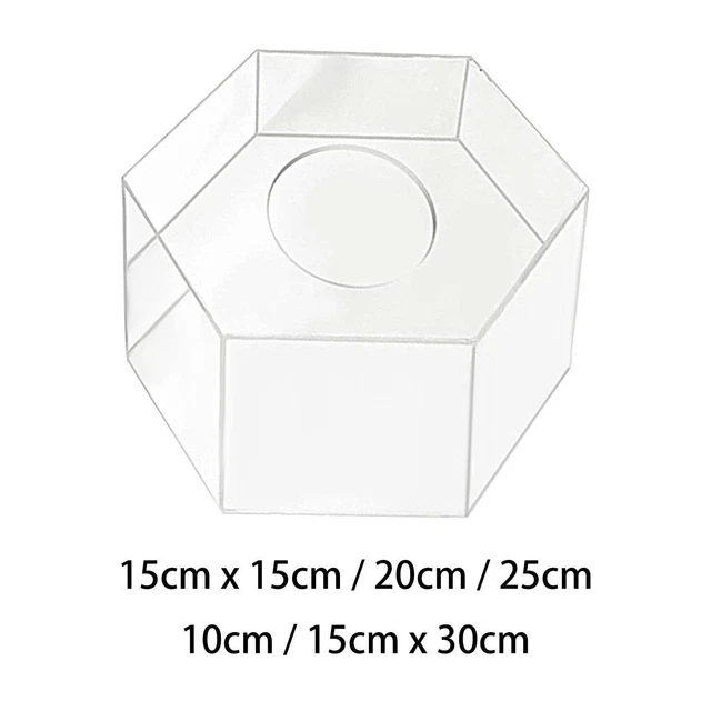 CLEAR ACRYLIC CAKE Box Stand Cake Tier Fillable Cake Stand Fillable ...