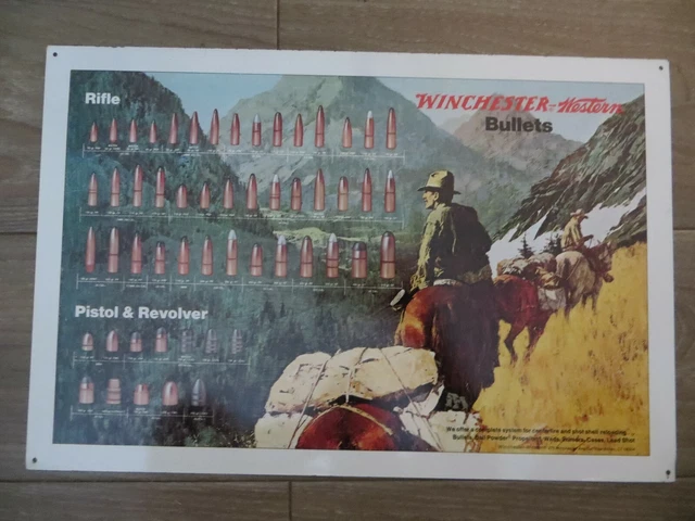 WINCHESTER-WESTERN BULLETS RIFLE Pistol& Revolver Center Fire Shot ...