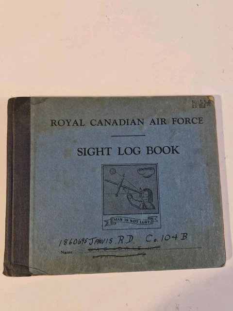 ORIGINAL WW2 ROYAL Canadian Air Force RCAF Sight Log Book 1944 £80.00 ...