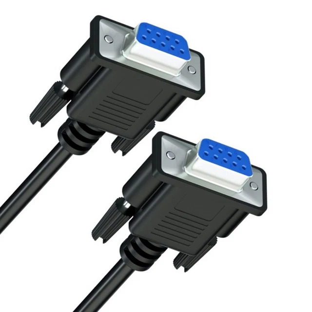 TO FEMALE DATA Communication 9 Pin DB9 RS232 Serial Cable Straight ...