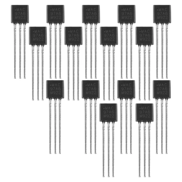 1X( 15 PCS MAC97A6 97A6 Bi-directional Triac Thyristor 600V 1A Z8U2 ...