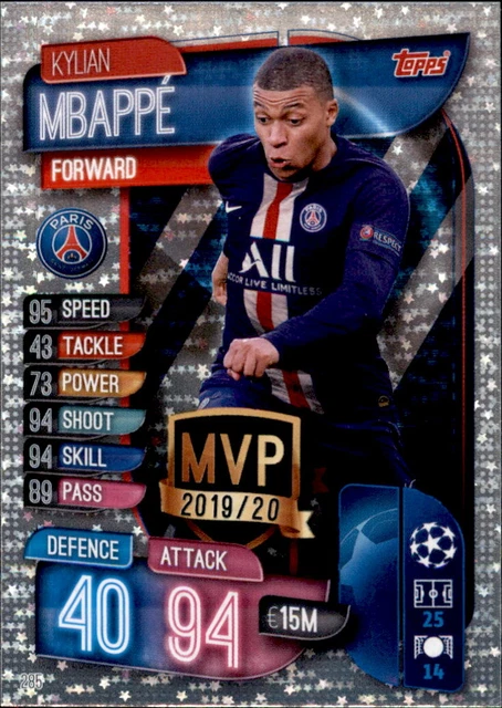 MATCH ATTAX CHAMPIONS League 19/20 285 - Kylian Mbappe - MVP UK Version EUR 10,99 - PicClick DE