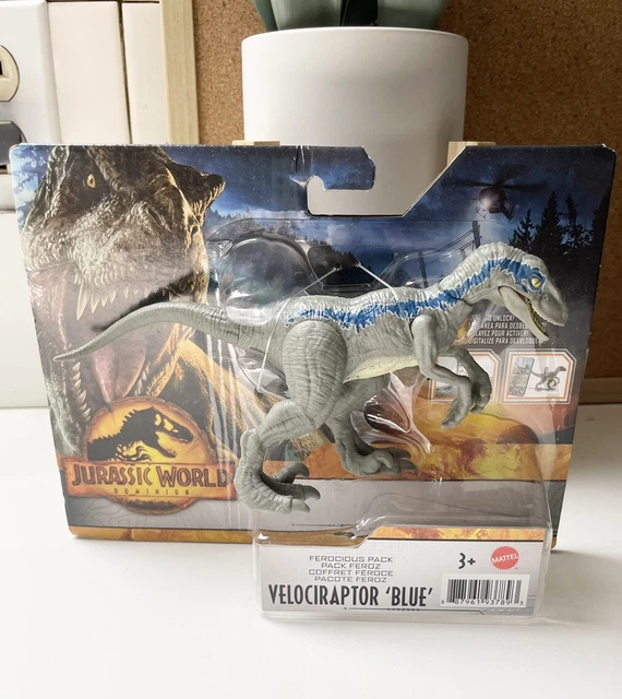 PACK FÉROCE MATTEL Jurassic World Dominion VELOCIRAPTOR BLEU jouet ...