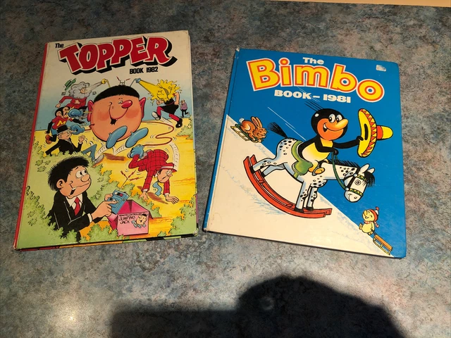 RETRO 80’S COMIC Annuals The Bimbo Book 1981 & The Topper Book 1982 Hardback £1.99 - PicClick UK