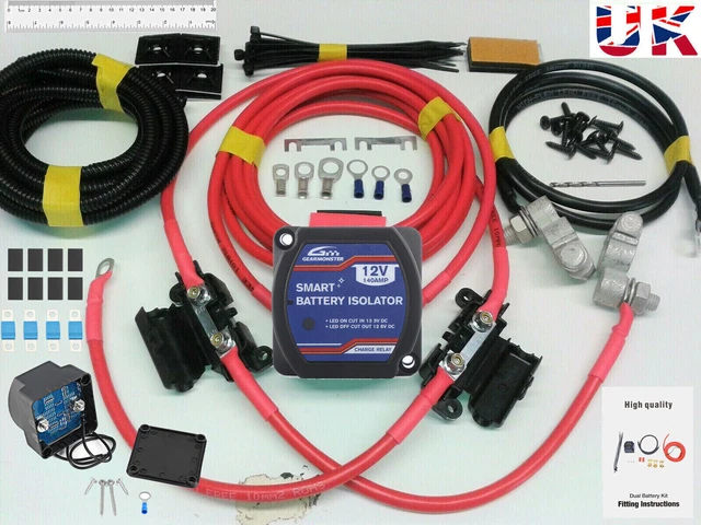 3M READY MADE Durite Split Charge Relay Kit 12v 140 AMP 110 AMP Wire T5 ...