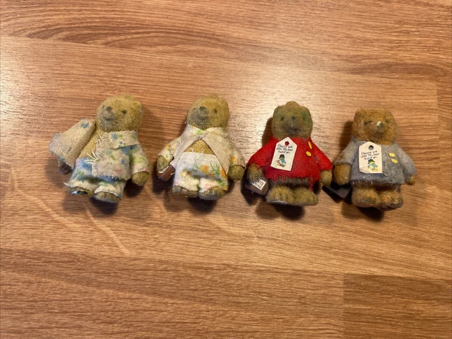 RARE VINTAGE 1970S Paddington Bear Hcf Miniature Flock Bears £12.99 ...