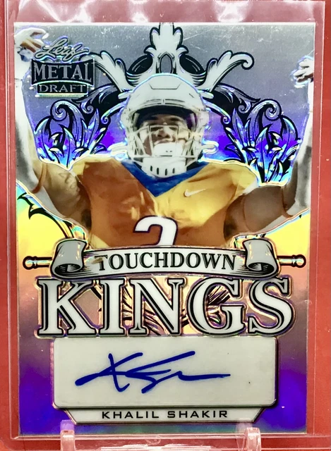 2022 FEUILLES MÉTALLIQUES draft Khalil Shakir TD Kings RC AUTO argent ...