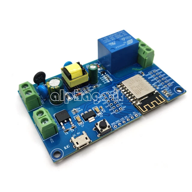 ESP8266 WIFI SINGLE-CHANNEL Relay Module Power Supply ESP-12F ...